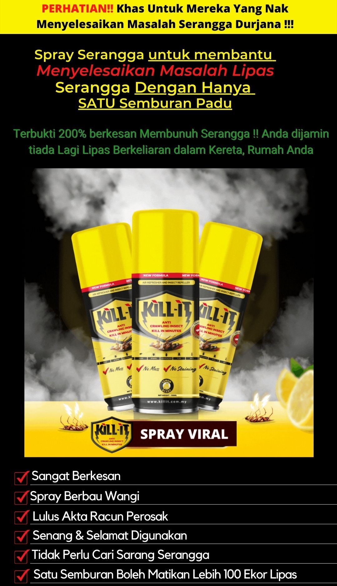 KiLL-iT Malaysia – Wangian Yang Membunuh Serangga Perosak